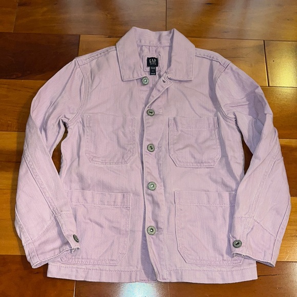 GAP | Jackets & Coats | Nwot Gap Lavender Denim Jacket Girls Size ...